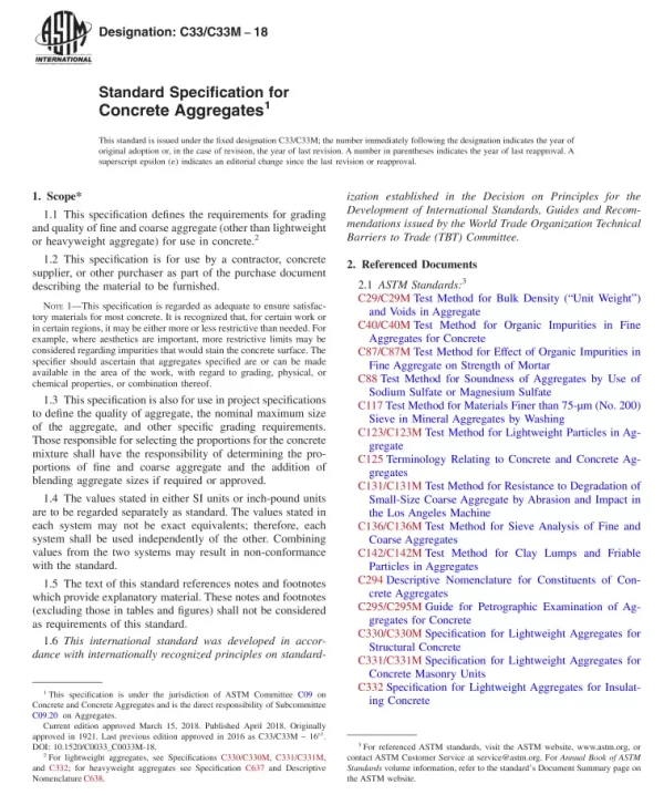 ASTM C33/C33M PDF - Technical Publications Store ASTM C33/C33M PDF - Technical Publications Store